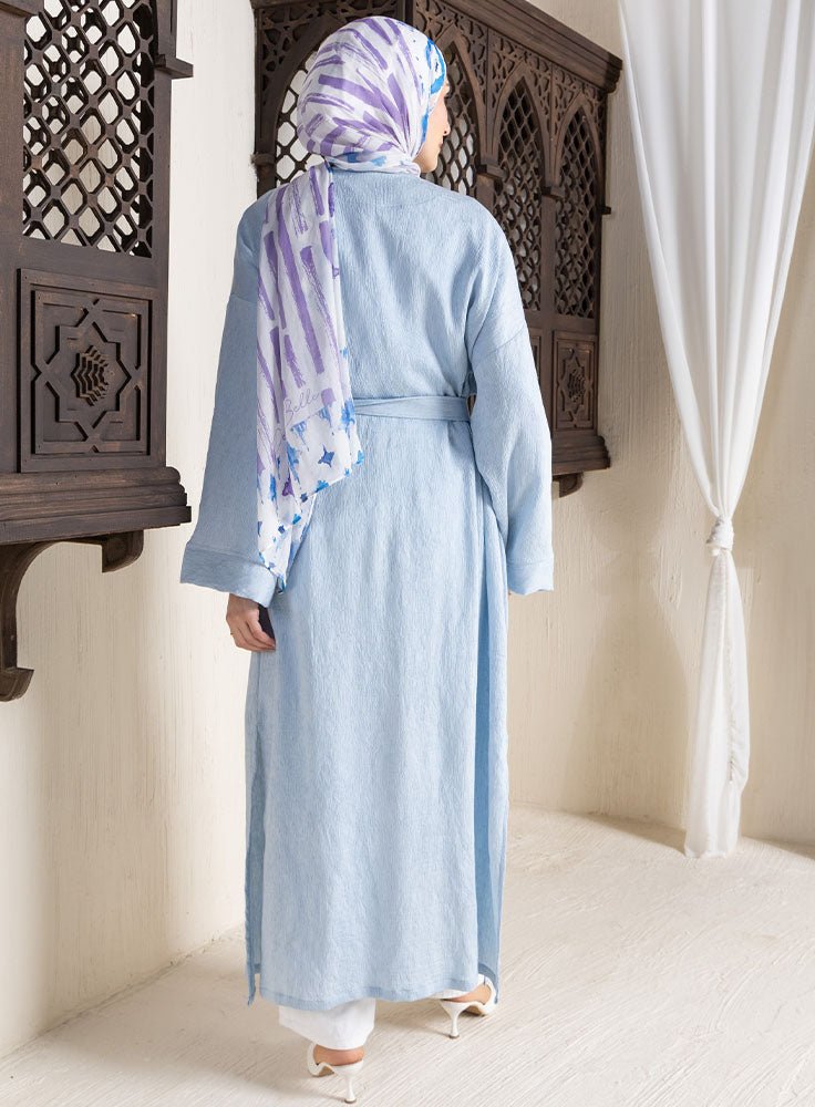 Women Cardigans | Baby Blue Rd-Long Cardigan – Khotwh