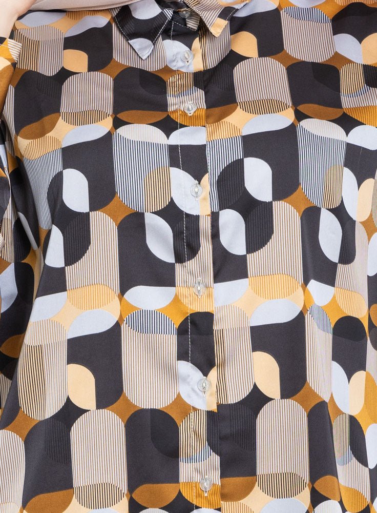 Women'S Shirts | Black Satin Oversize Shirt – Khotwh