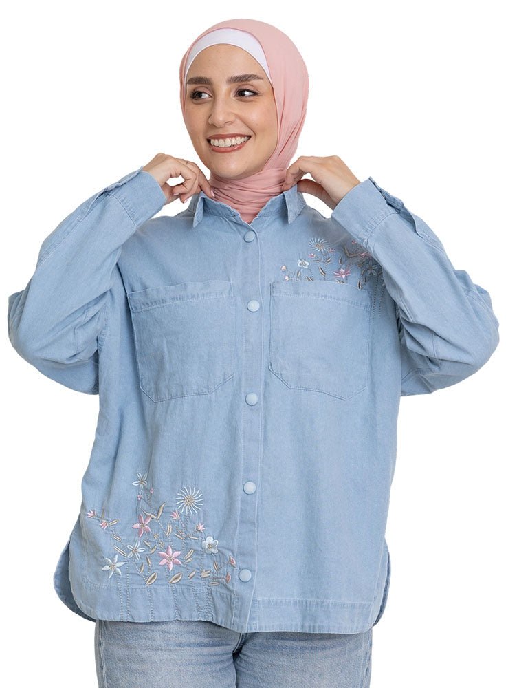 Women Jackets | Cool Ice Blue Jacket – Khotwh