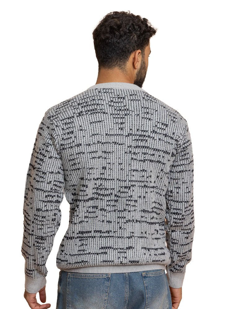 Men Pullovers | Grey Round Pullover Soft – Khotwh