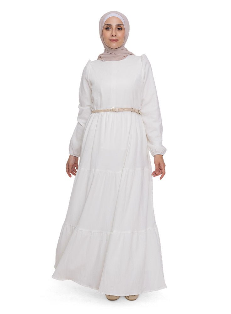 Off-White Basic Dress – Khotwh