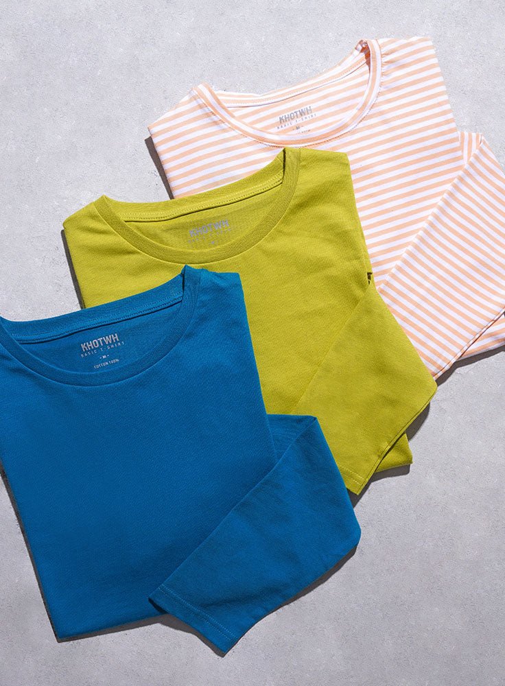 Shirts For Women | M.Blue Striped Long-Sleeve – Khotwh