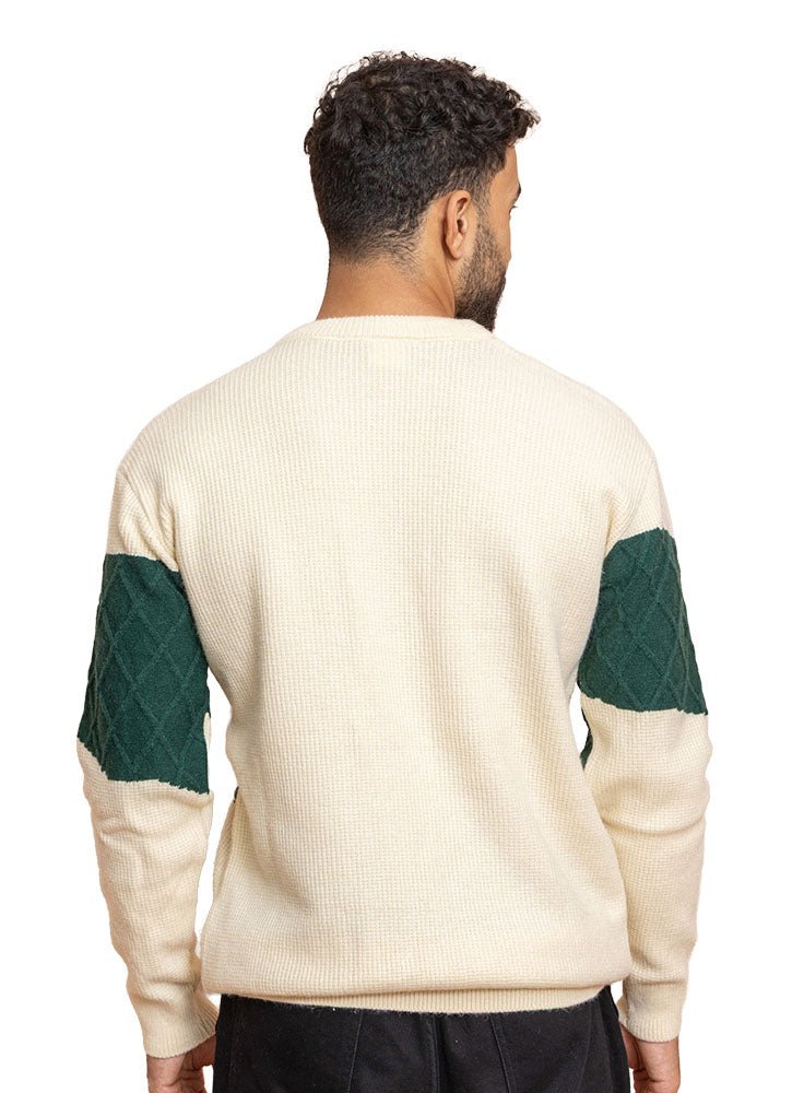Men Pullovers | Beige Round Pullover Premium – Khotwh