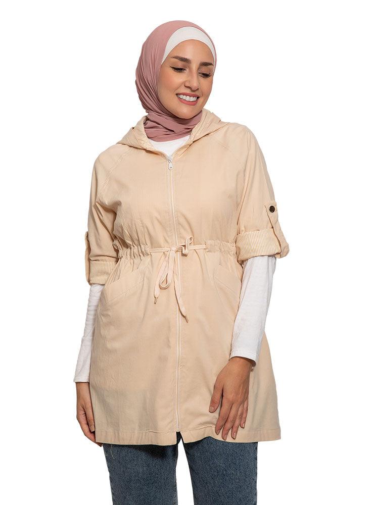 Women'S Jackets | Beige Roped Jacket – Khotwh