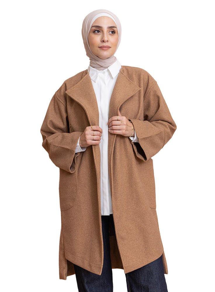 Shop Now Biscuit Feather Oversized Jacket? From Jackets For Women? – Khotwh
