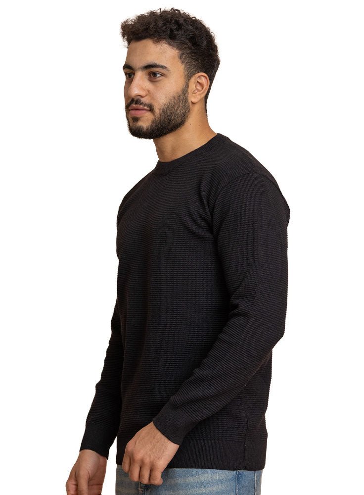 Men Pullovers | Black Round Pullover Style – Khotwh