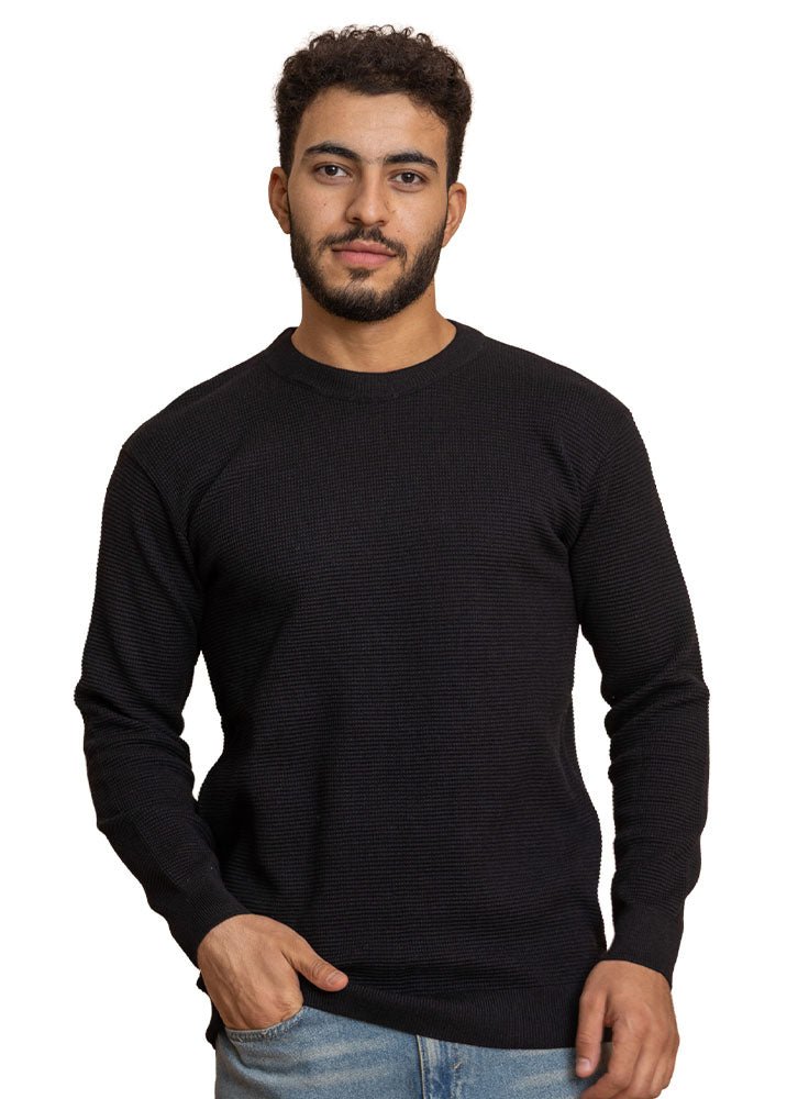 Men Pullovers | Black Round Pullover Style – Khotwh