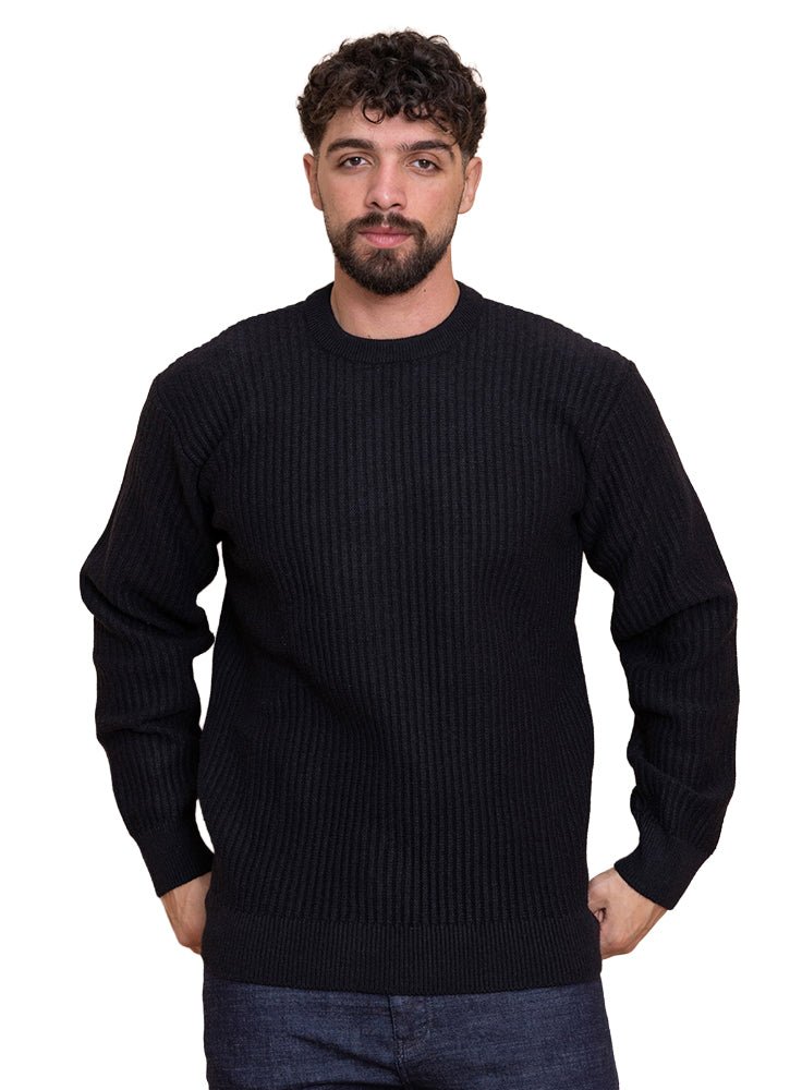 Get Black Round Pullover For Men From Winter Clothes – Khotwh