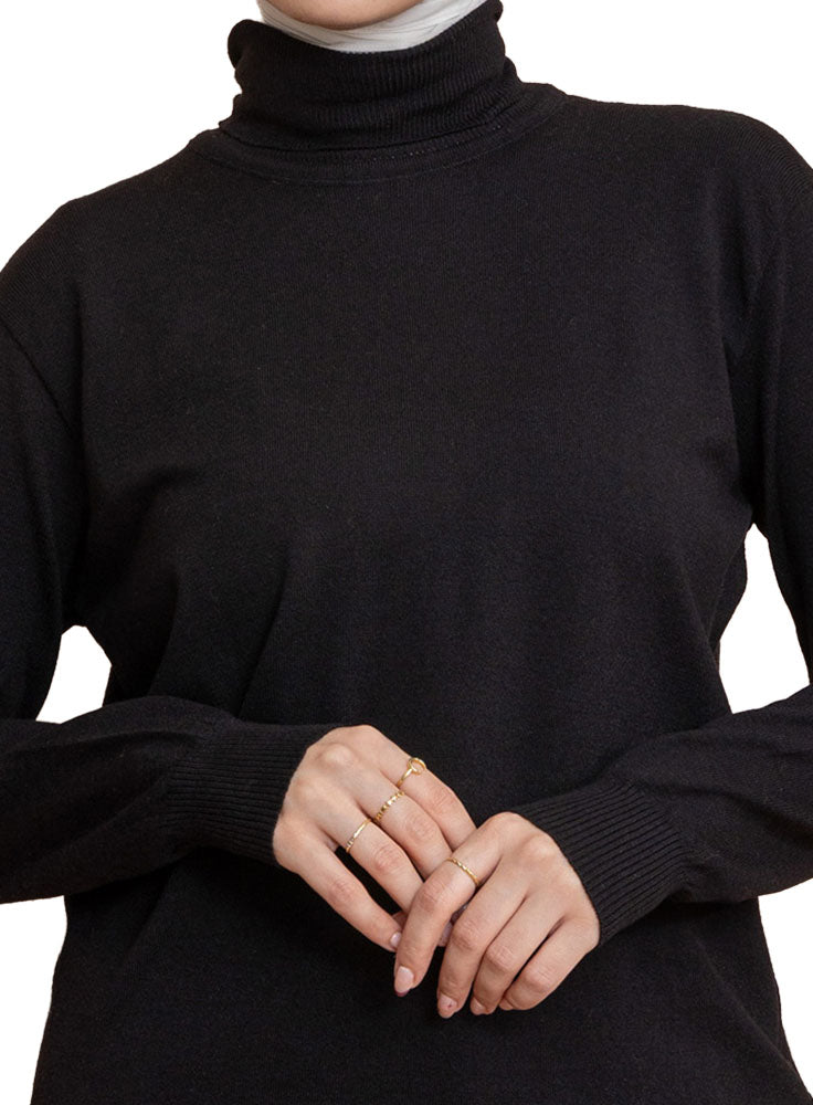 Women Pullovers | Black High Cool Pullover Classic – Khotwh