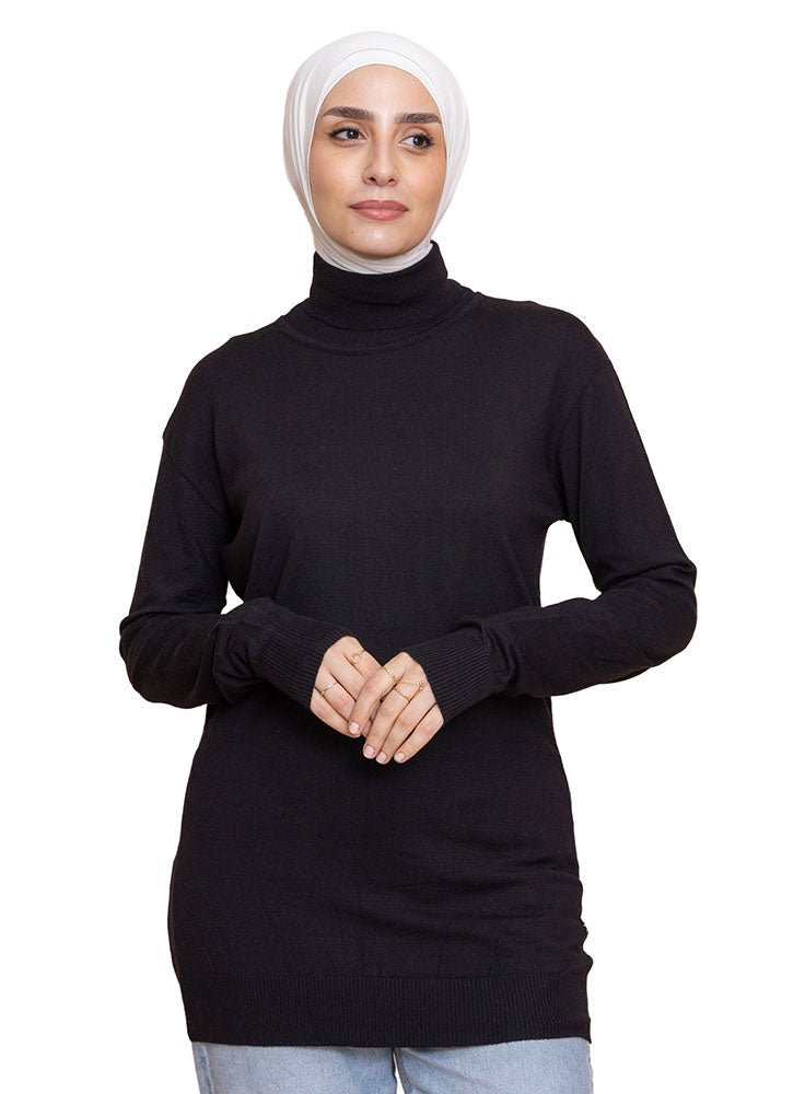 Women Pullovers | Black High Cool Pullover Comfort – Khotwh