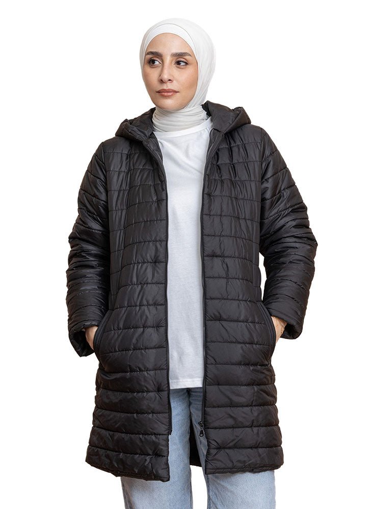 Women Jackets | Black Waterproof Long Jacket – Khotwh