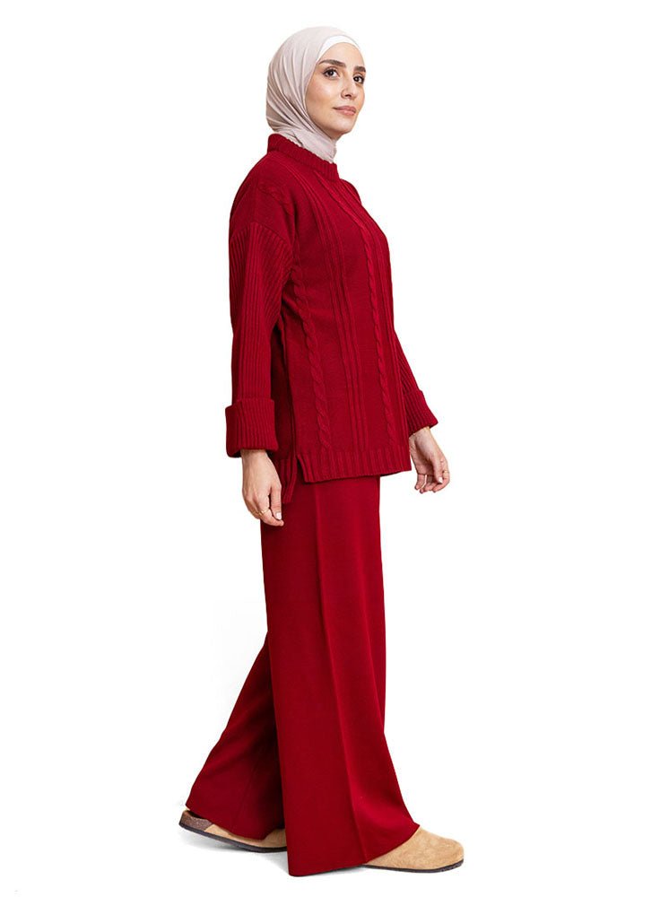 Enjoy Brick Red Sleeve Plexus Winter Suit In Suits For Women? – Khotwh