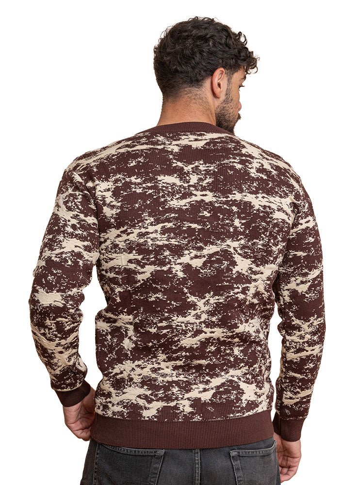 Men Pullovers | Brown Round Pullover Cozy – Khotwh