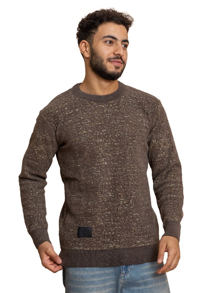 Men Pullovers | Brown Round Pullover Comfort – Khotwh