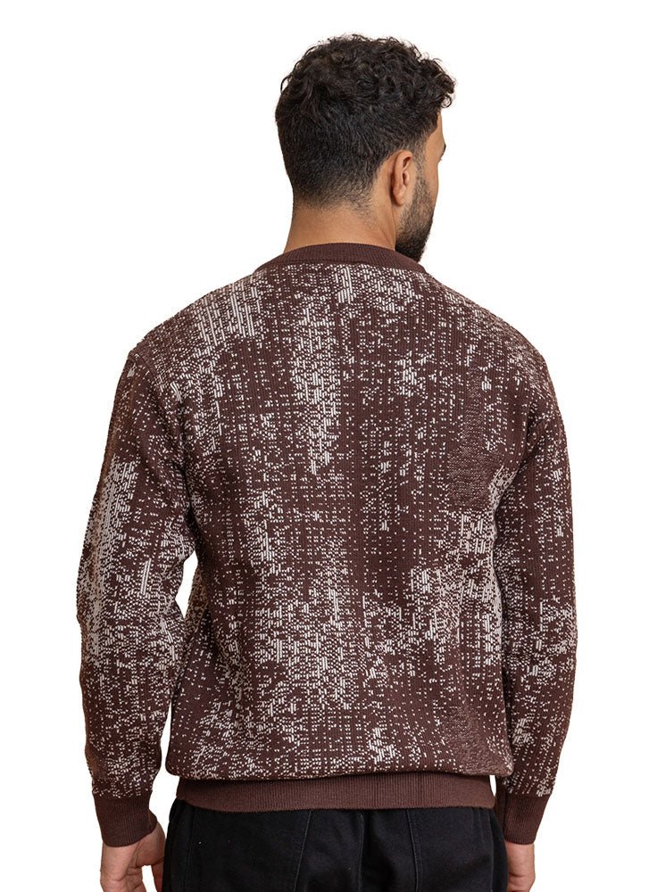 Men Pullovers | Brown Round Pullover Classic – Khotwh
