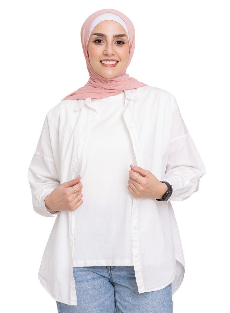 Women T-Shirts | Creamy Short Sleeve Less T Shirt – Khotwh