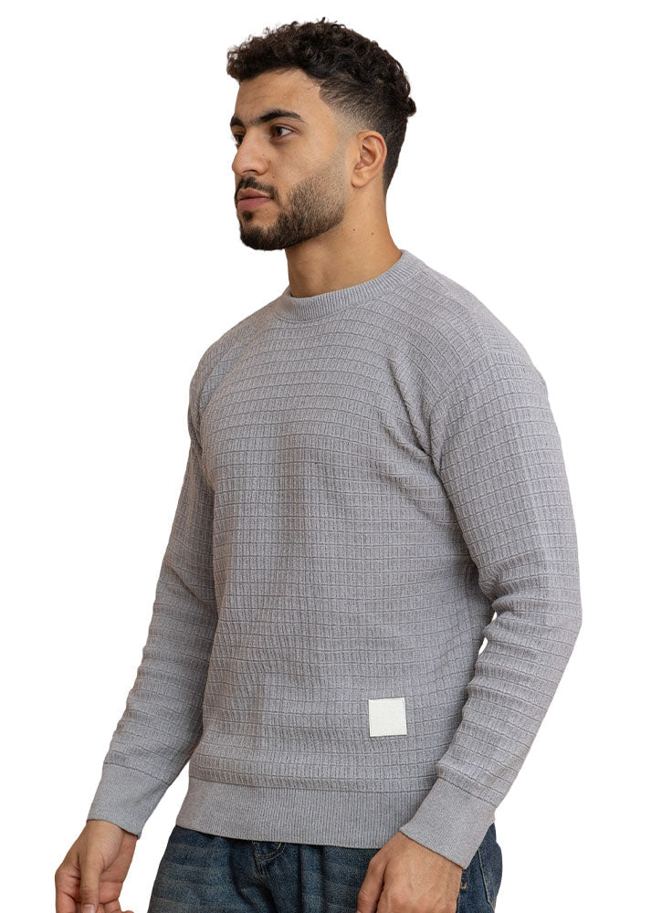 Men Pullovers | Grey Round Pullover Modern – Khotwh