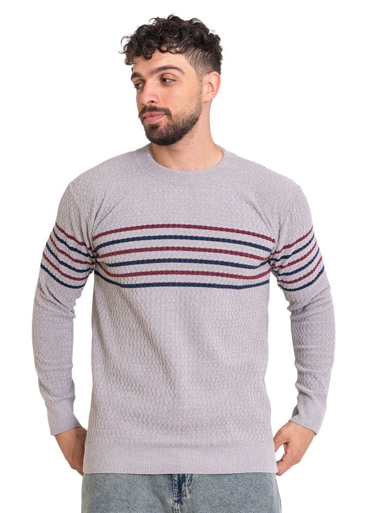 Men Pullovers | Grey Round Pullover Essential – Khotwh