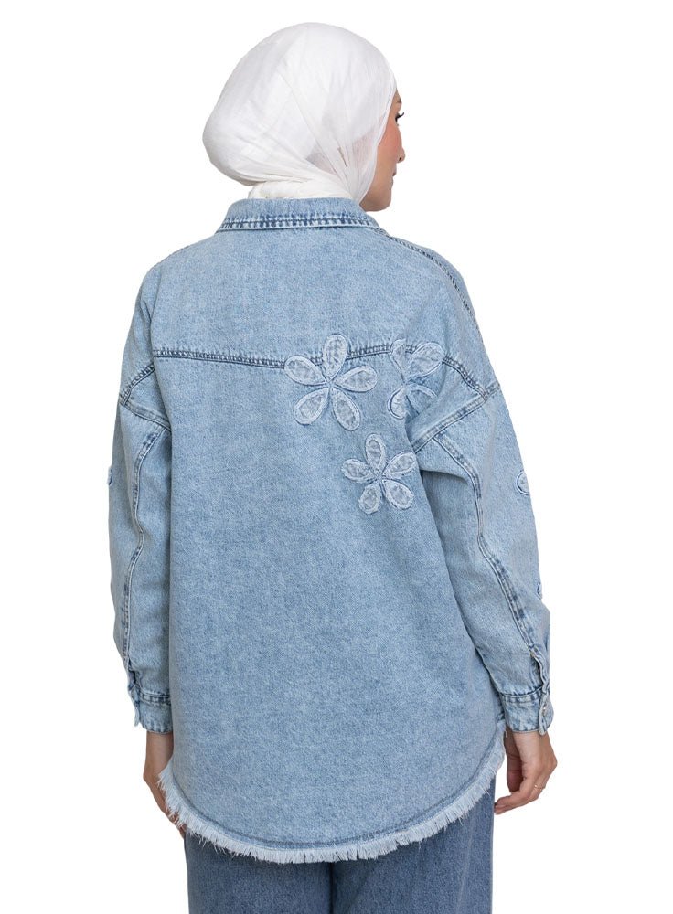 Women Jackets | Ice Blue Jeans Jacket – Khotwh