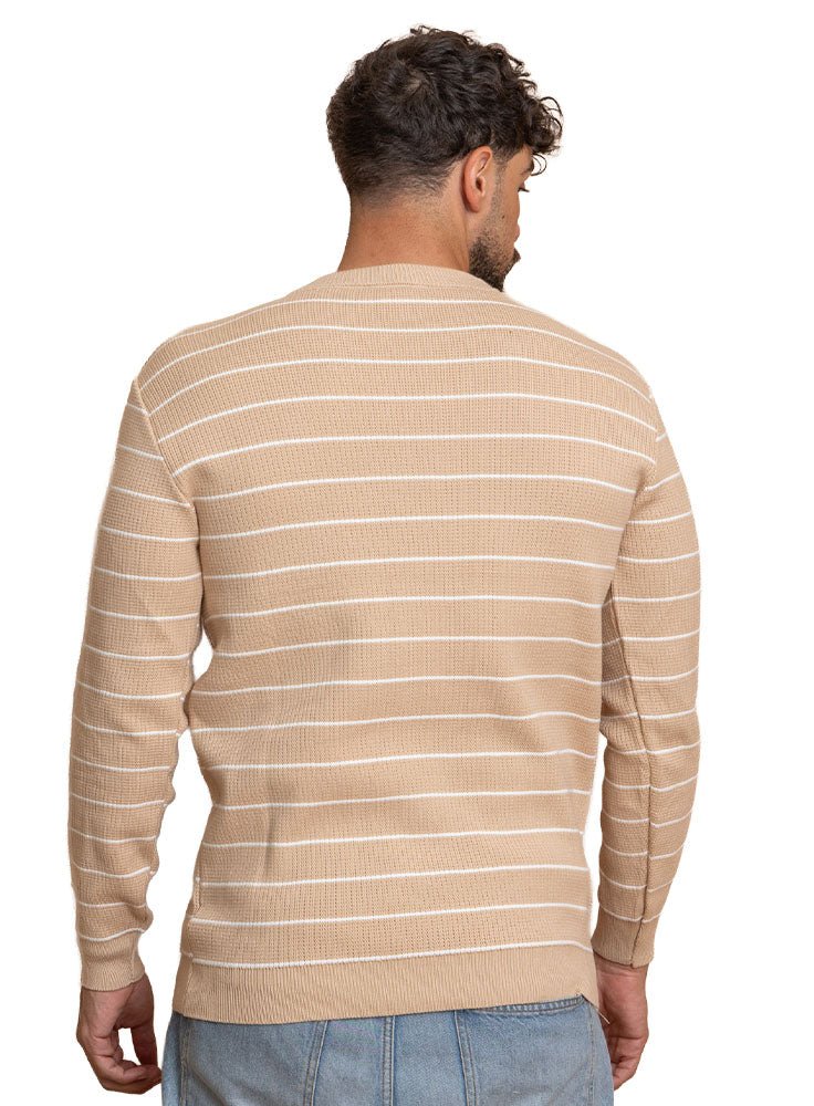 Men Pullovers | Latte S-Round Pullover – Khotwh