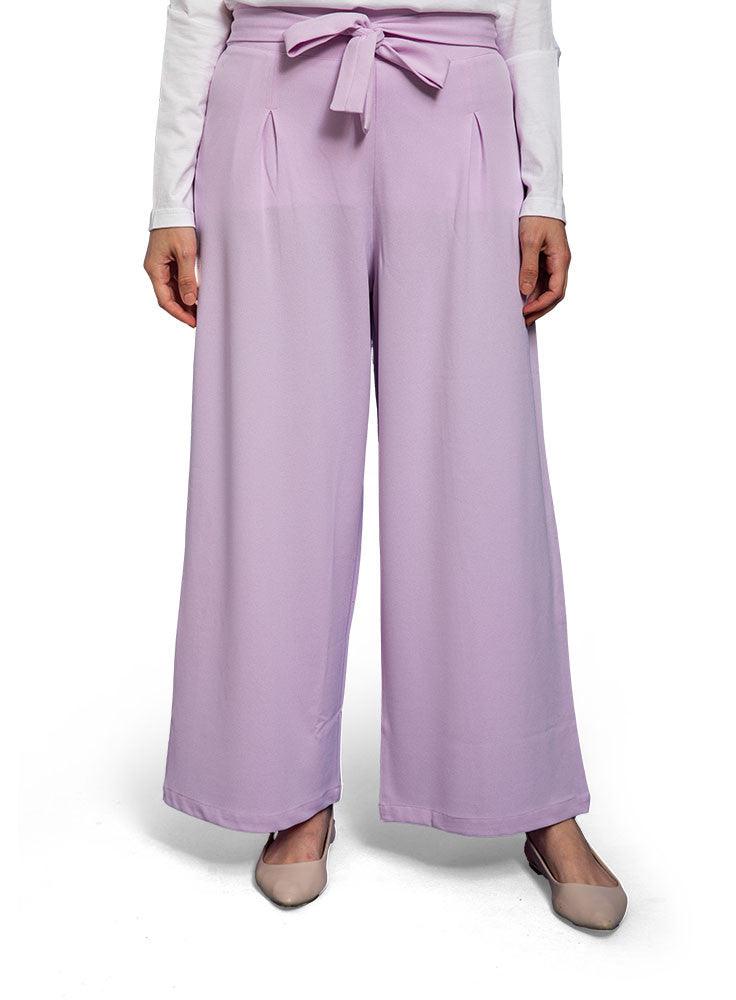 Women'S Pants | Lilac Wide Classic Pant – Khotwh