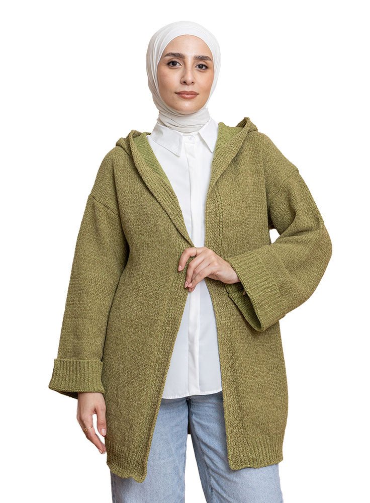 Women Cardigans | Mint Green Velvet Cardigan – Khotwh