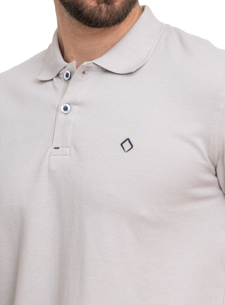 Men T-Shirts | Silver Basic Polo T-Shirt – Khotwh