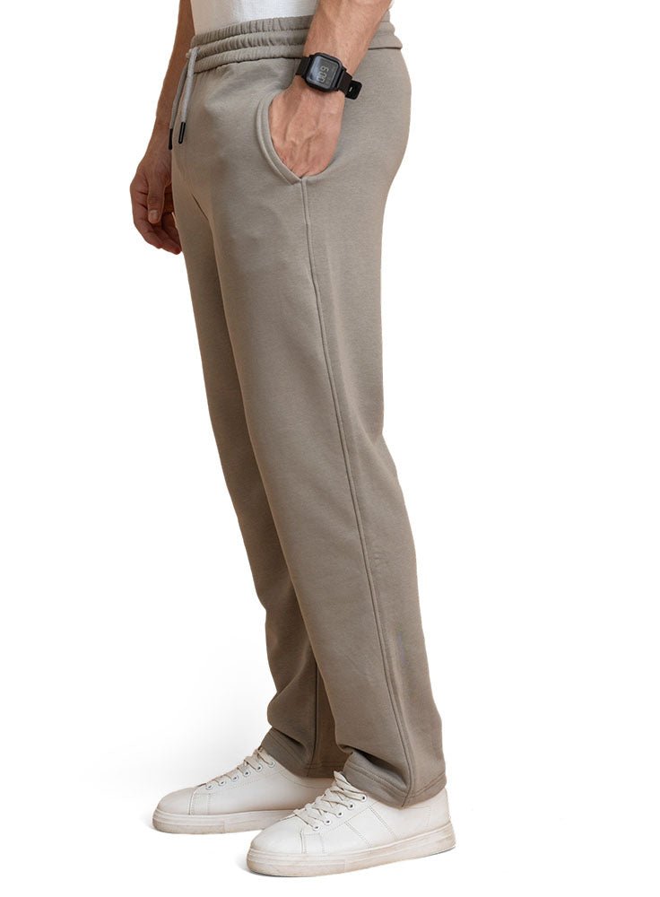 Men Pants | Silver Grey Melton Wide Leg Pants – Khotwh