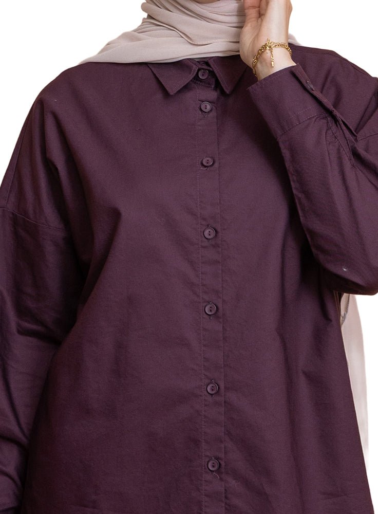 Find Violet Oversize Oxford Shirt In Shirts For Women Winter Wear – Khotwh