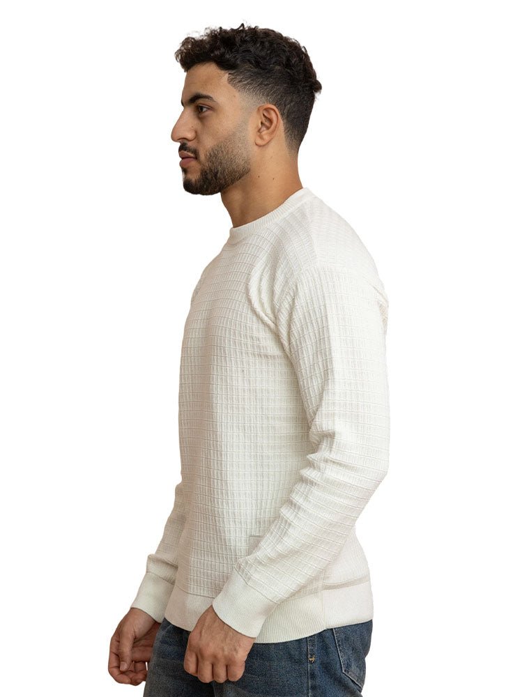 Men Pullovers | White Round Pullover Premium – Khotwh